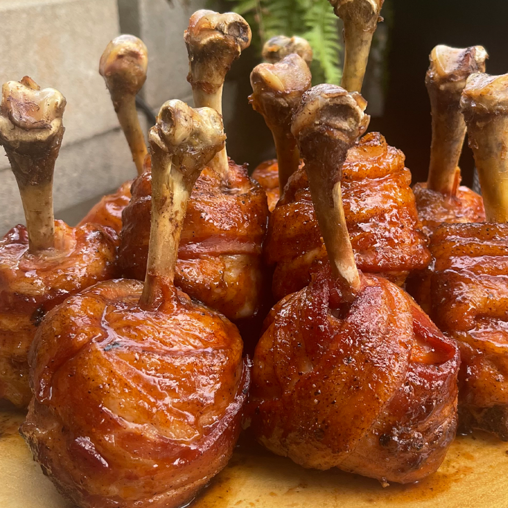 Bacon-Wrapped Chicken Lollipops - Yoder Smokers